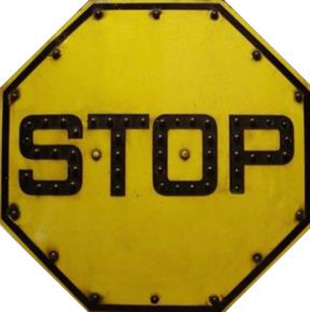 N Scale - Yellow Stop Sign W/ Rivets - 4 Pack - Choice of Poles - Etsy