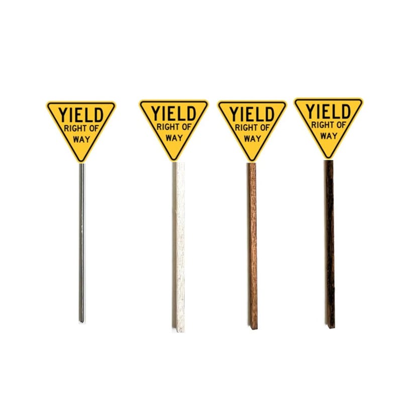Old Style Yield Right of Way Sign, Yellow - Etsy