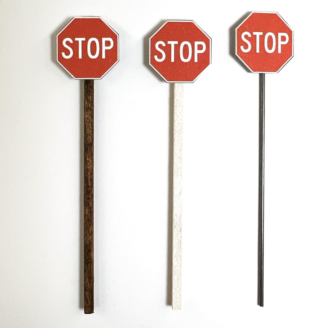 O Scale - Modern Stop Sign - 4 Pack - Etsy