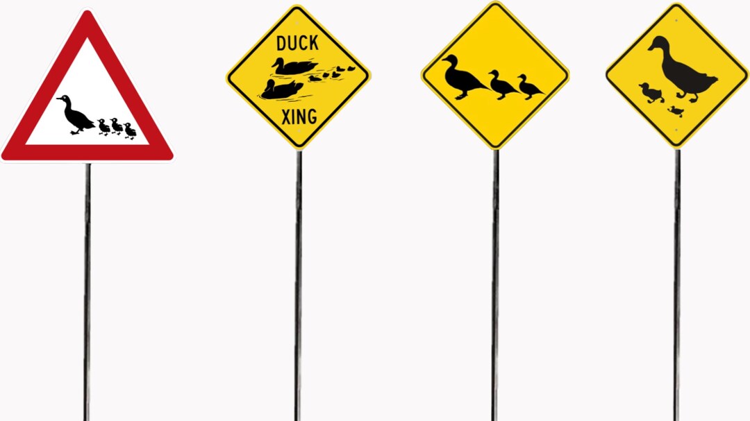 HO Scale - Duck Crossing Sign Pack – 4 Fun Signs With Metal Poles - Etsy