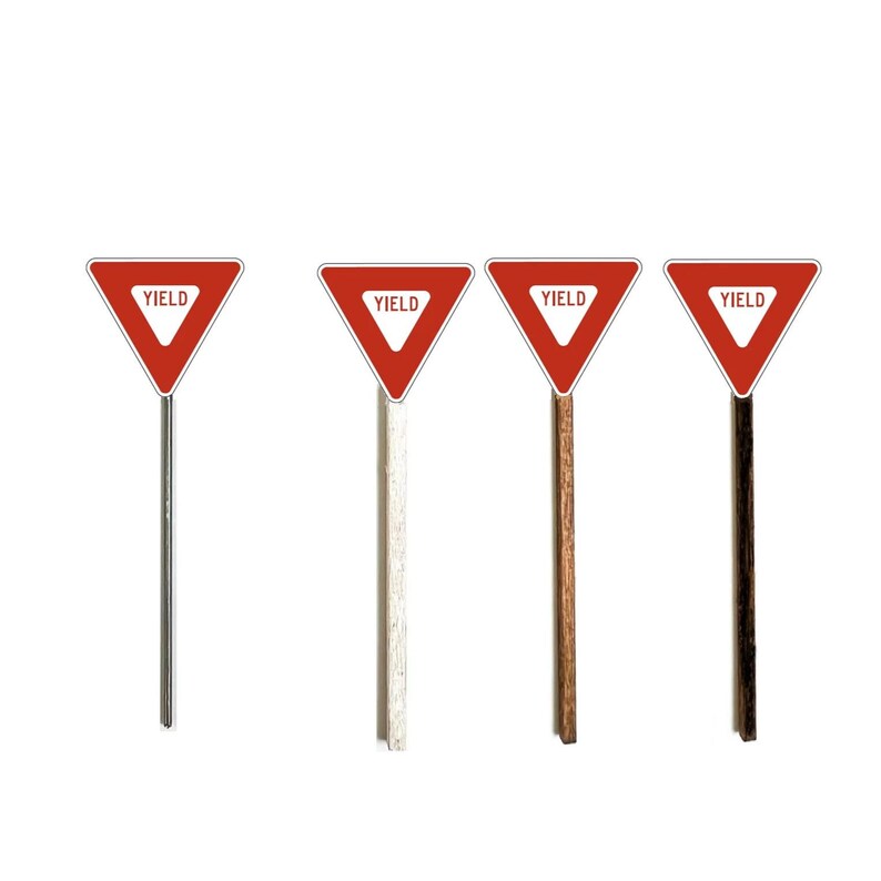 HO Scale - Modern Yield Sign - 2 Pack - Etsy