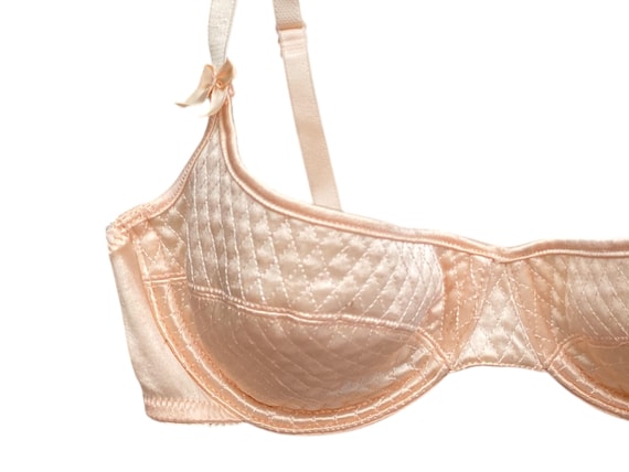 80's Victoria Secret Gold Label Bra Top Satin Balcone… - Gem