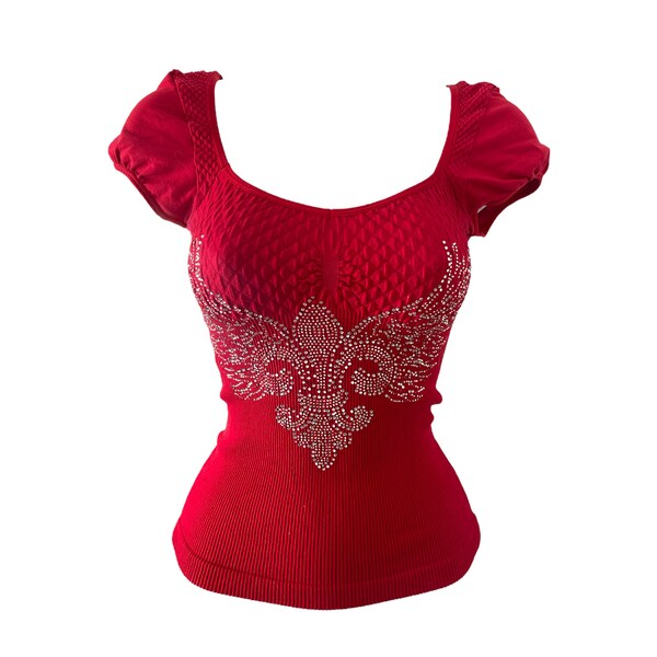 Rhinestone Top - Etsy