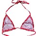 Y2k Bikini Top Pink Red Swimsuit Bathing Suit Top Floral Paisley ...