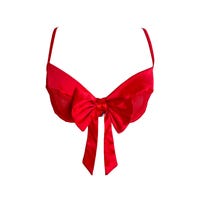 Red Satin Underwired Bra in Vintage Style 1950s Retro Inspired Lingerie ...