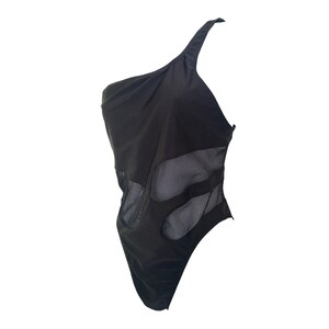 Black Mesh Bathing Suit 1990s One Piece Swim Suit Black - Etsy