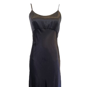 90's Slip Dress Party Dress 90s BLACK Satin Long Dress Boho Romantic ...