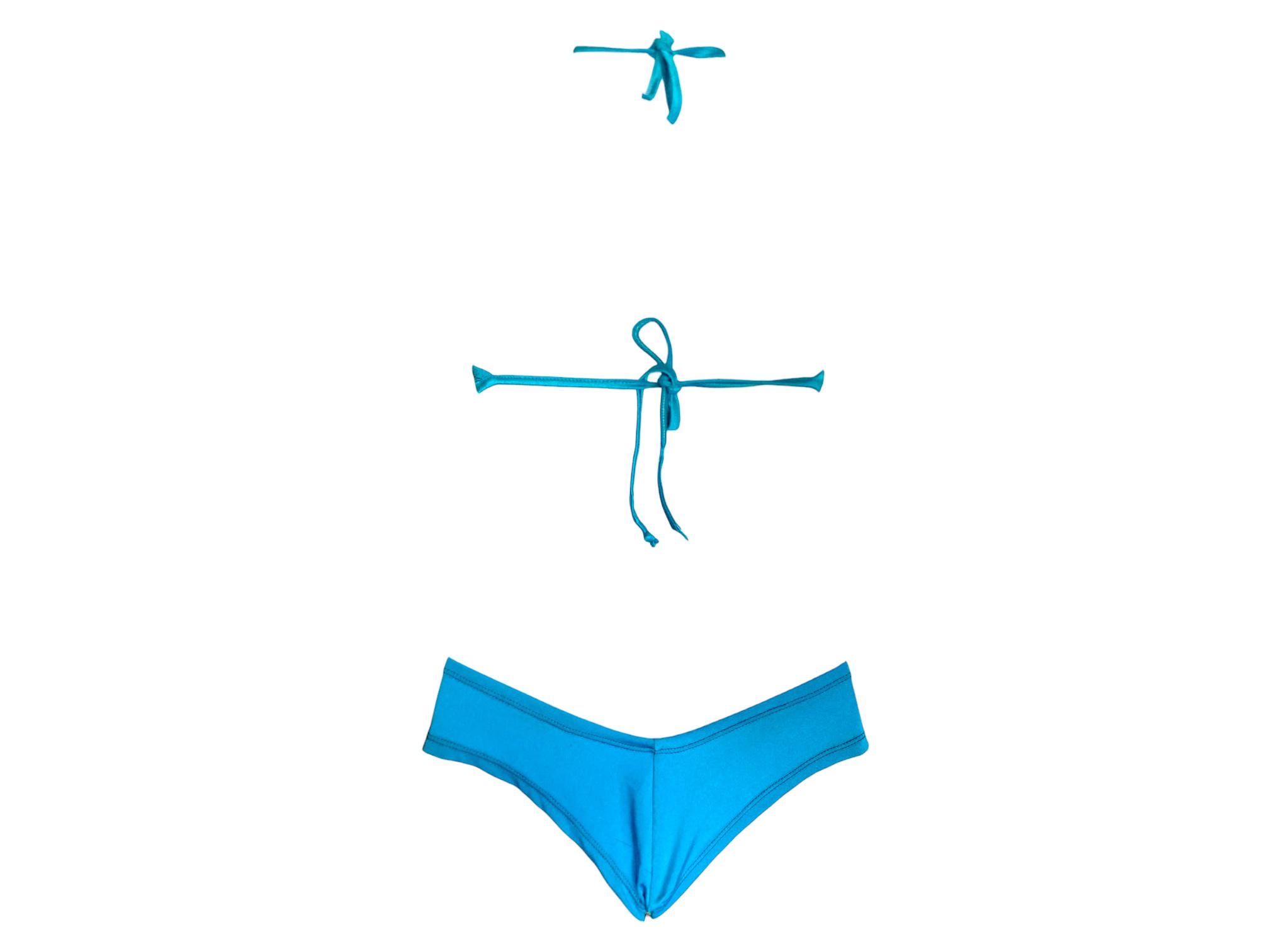 Y2K Lace Bikini Blue Pink Lace Swimsuit Short Set Vintage Dancewear ...