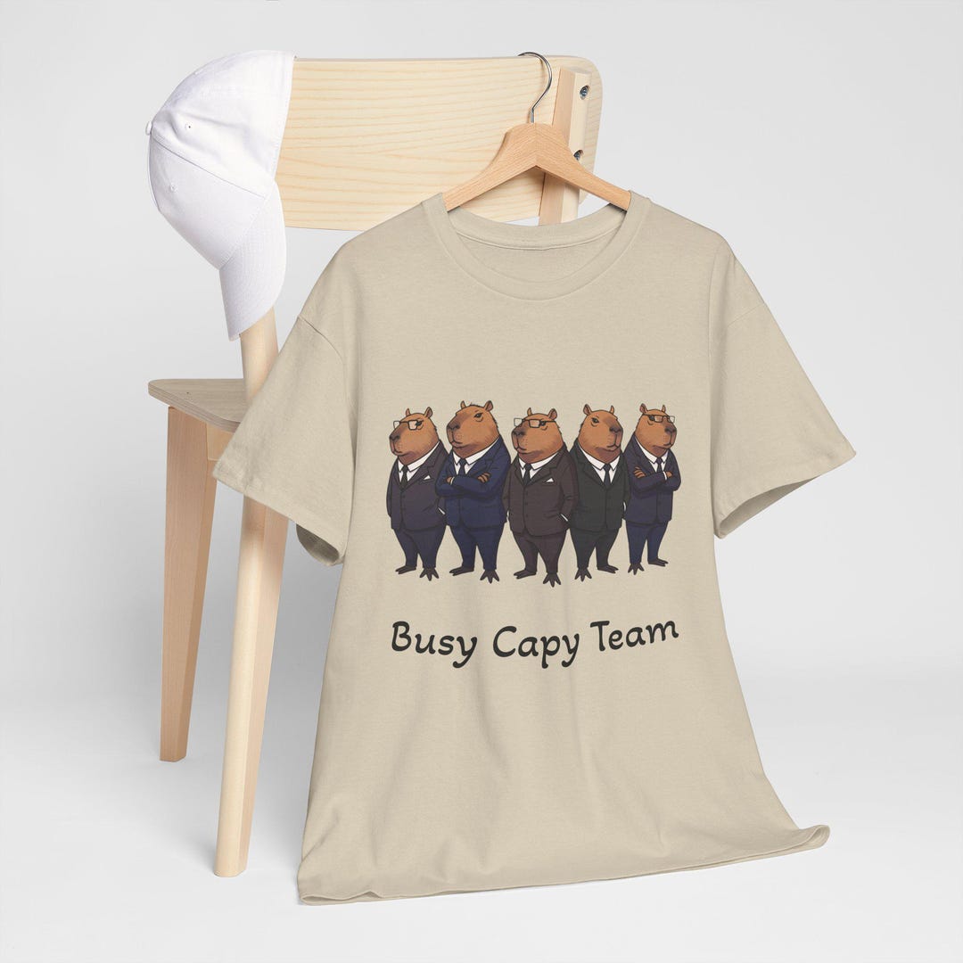 Funny Capybara Being Professional Team - Etsy