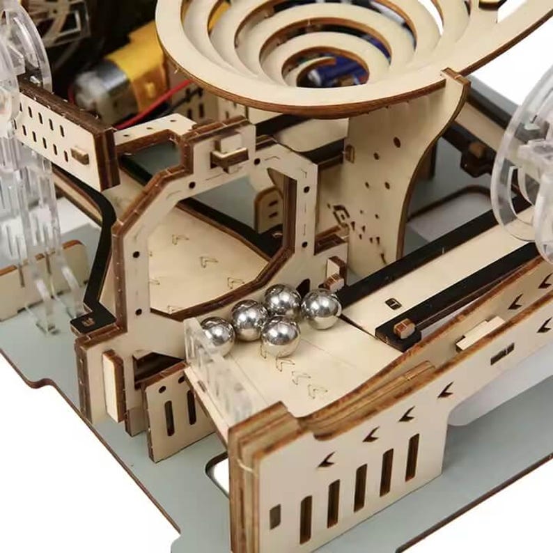 3D Wooden Marble Run Puzzle Kit: DIY Linden Wood STEM Toy - Etsy