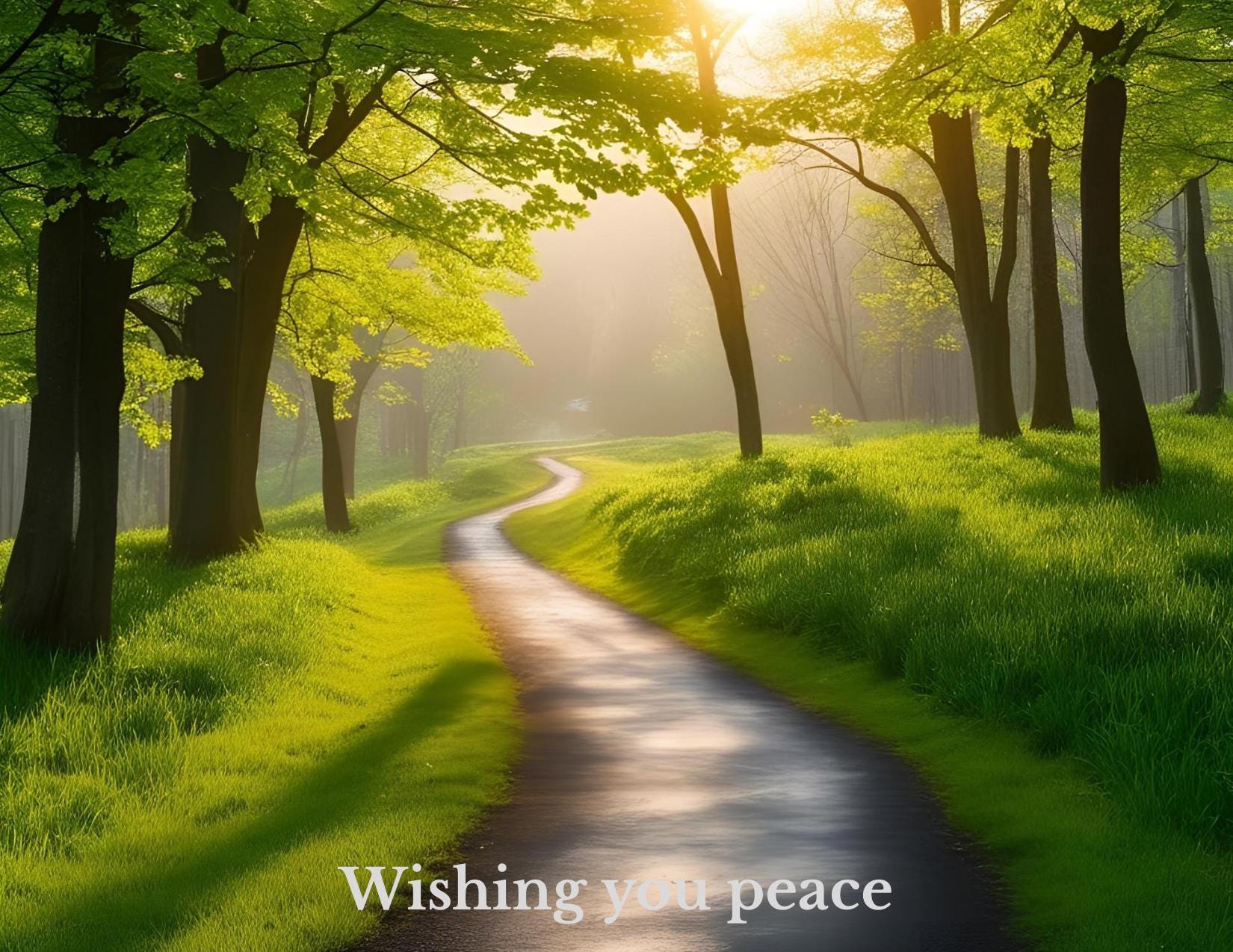 Greeting Cards | Wishing You Peace Postcard | Nature Trail Theme ...