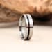 Mun Ebony Wood Ring Titanium Ring - Etsy
