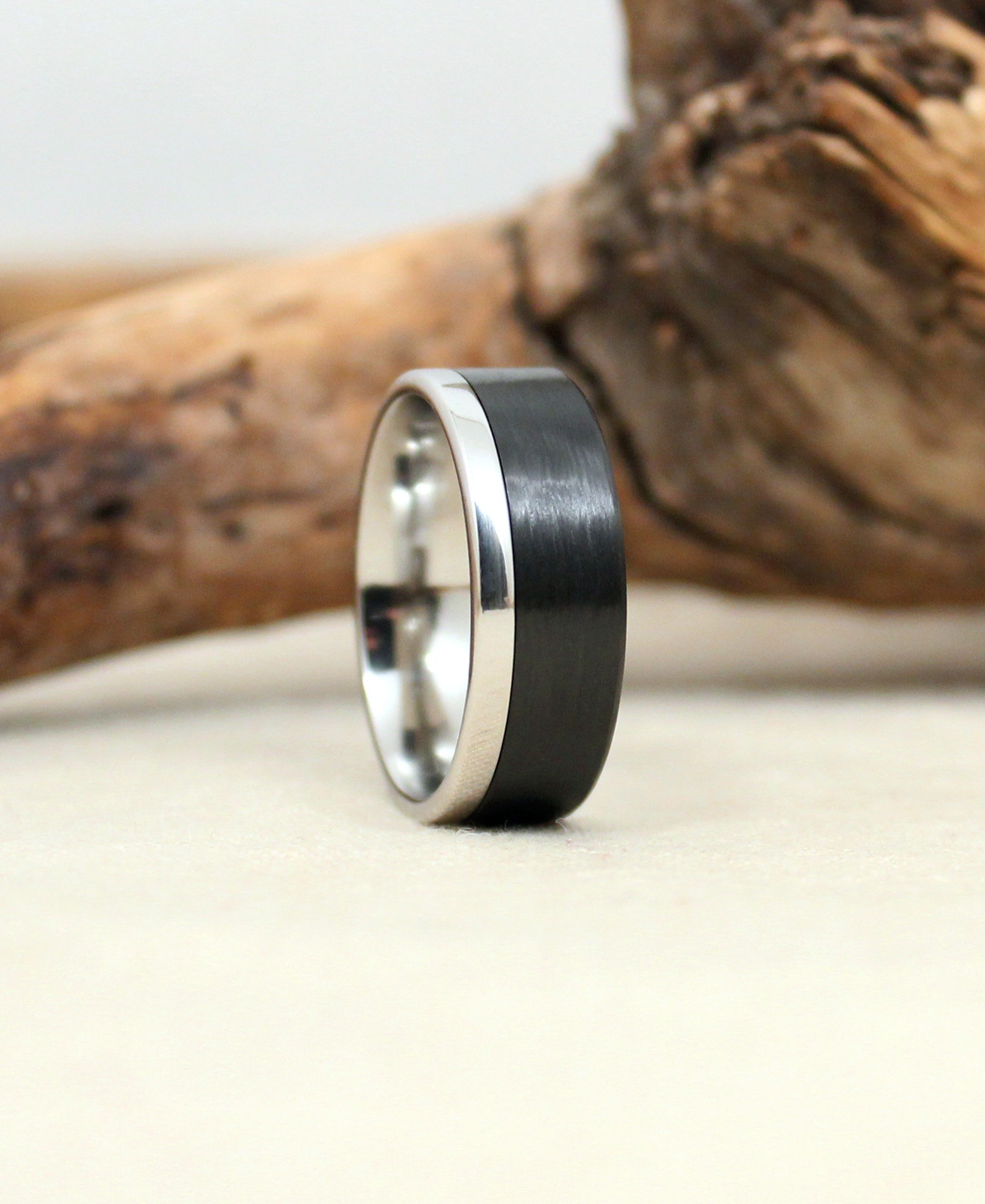 Carbon Fiber and Cobalt Ring - Etsy