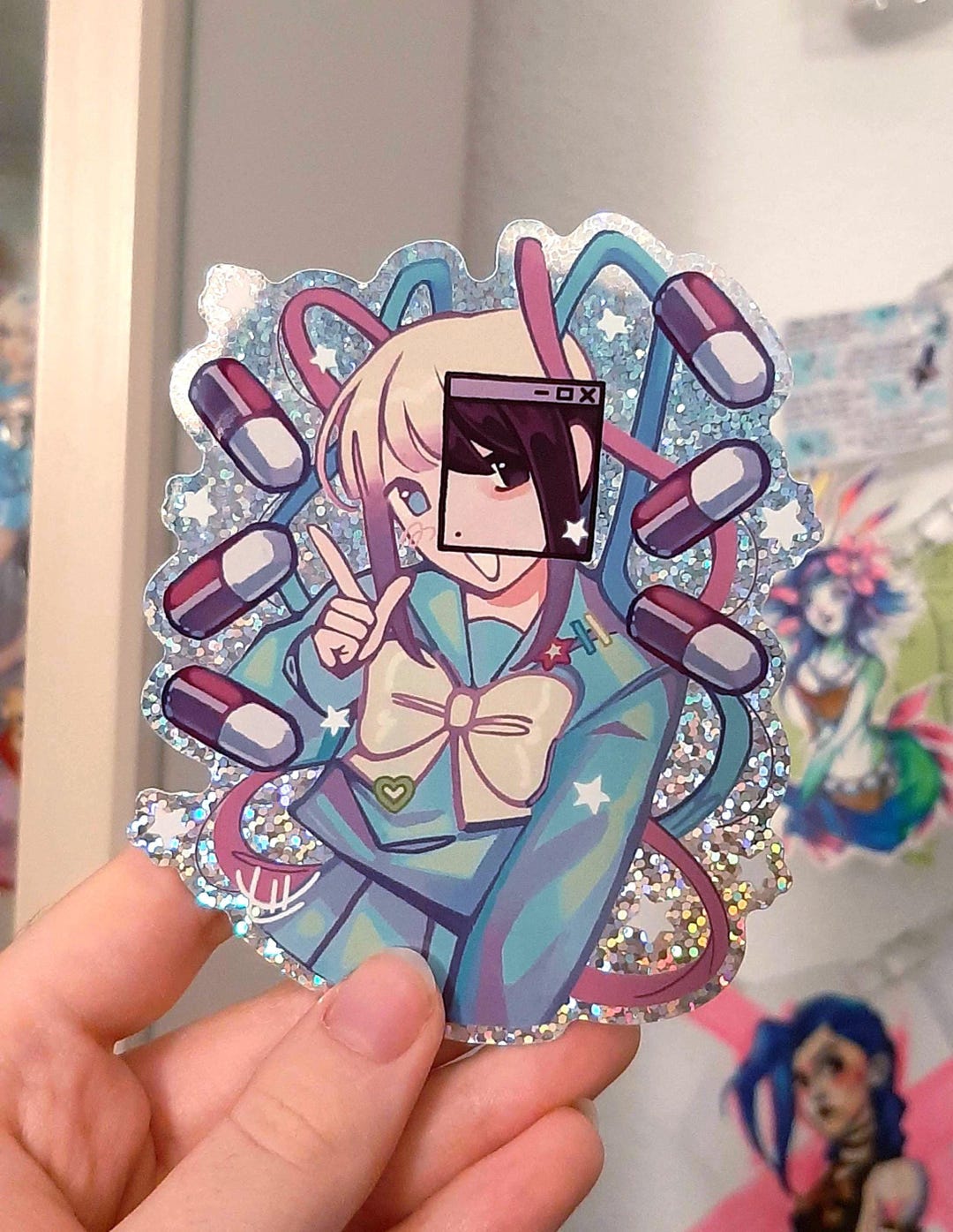 Needy Girl Overdose Kangel Glitter Sticker - Etsy