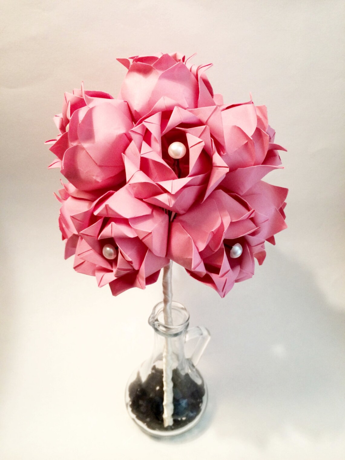 Dozen Paper Roses Wedding Bouquet First Anniversary Gift | Etsy
