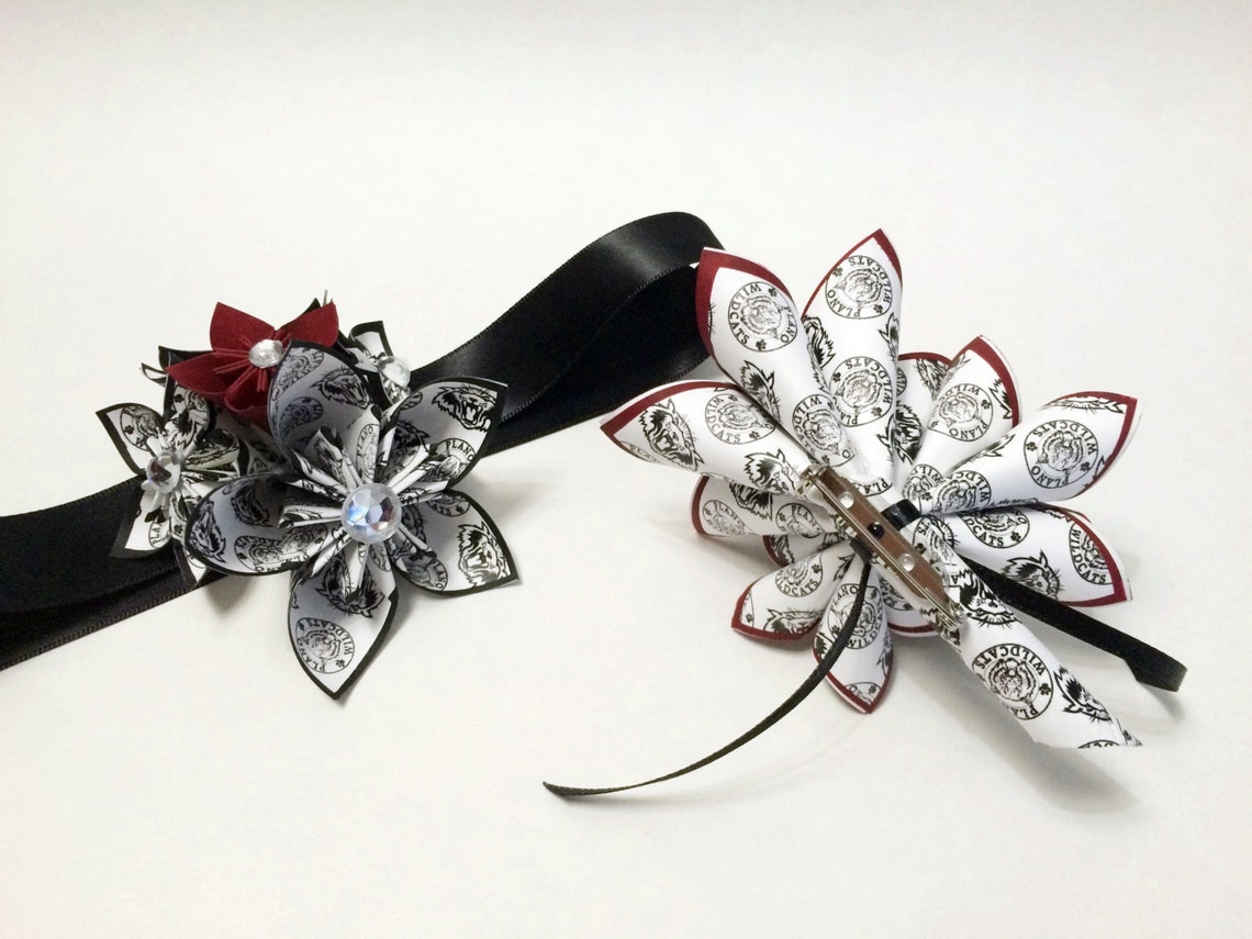 Prom Night Custom Corsage & Boutonniere Set Your School | Etsy