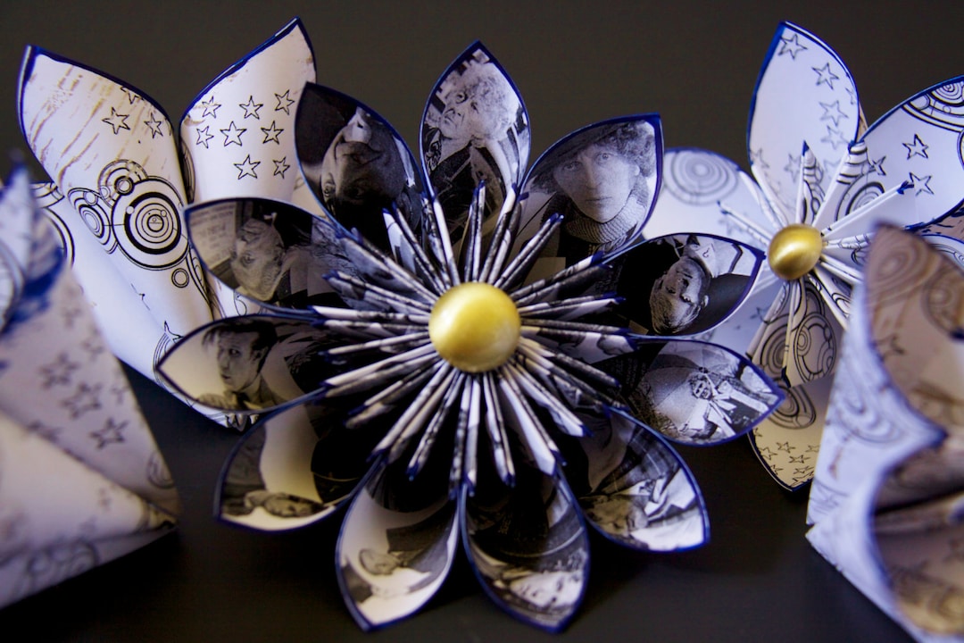 Doctor Who Inspired Paper Flowers Set of 5, 11 Doctors, Handmade, One ...