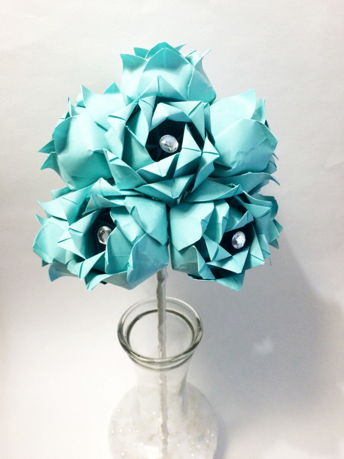 Dozen Paper Roses Wedding Bouquet First Anniversary Gift - Etsy