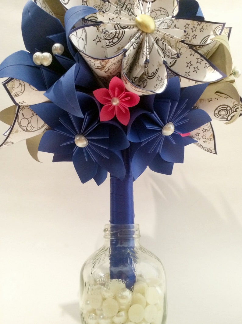 Dr. Who Brides Bouquet Paper Flowers & Lilies Gallifrey - Etsy