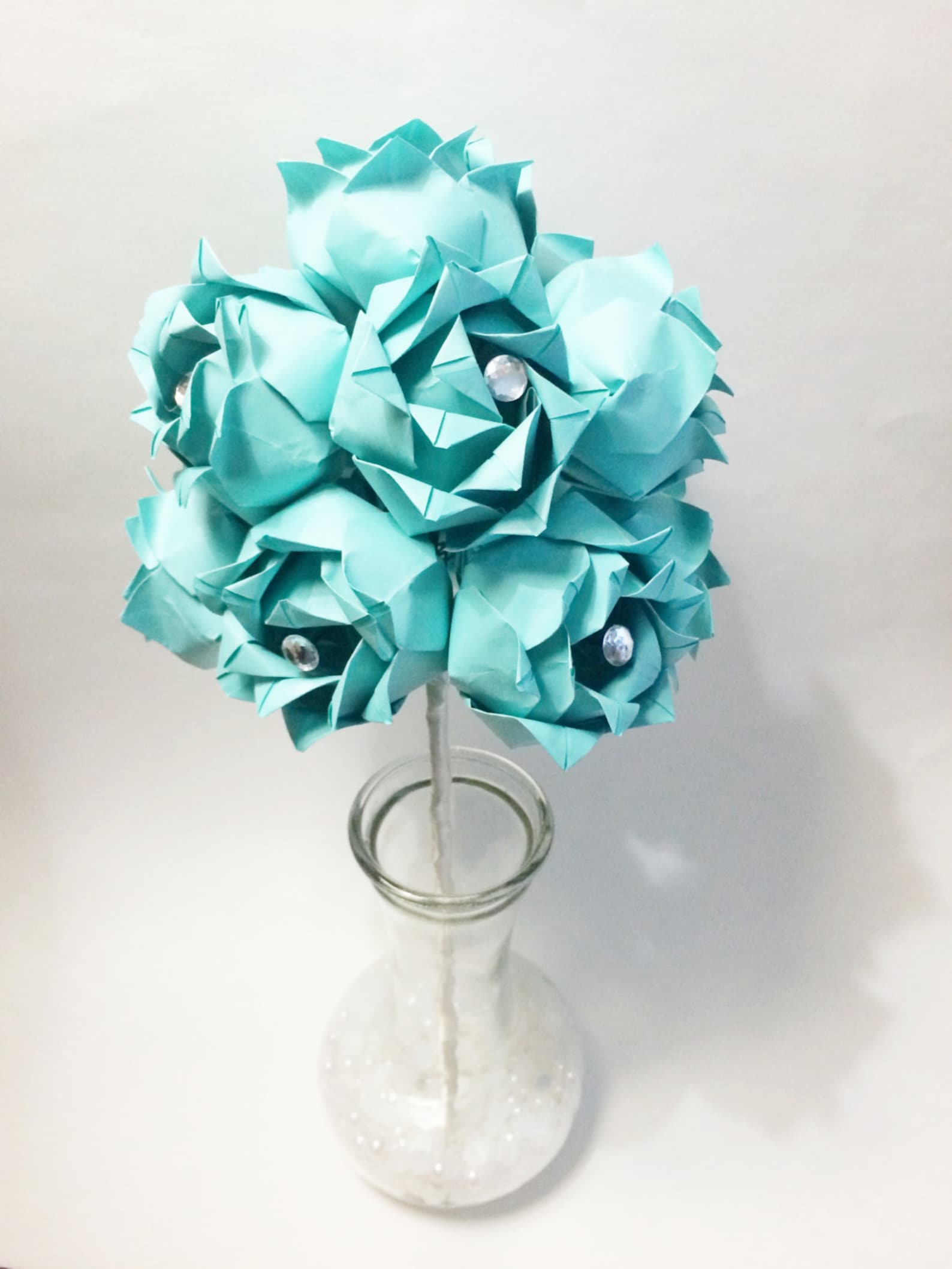Dozen Paper Roses Wedding Bouquet First Anniversary Gift - Etsy