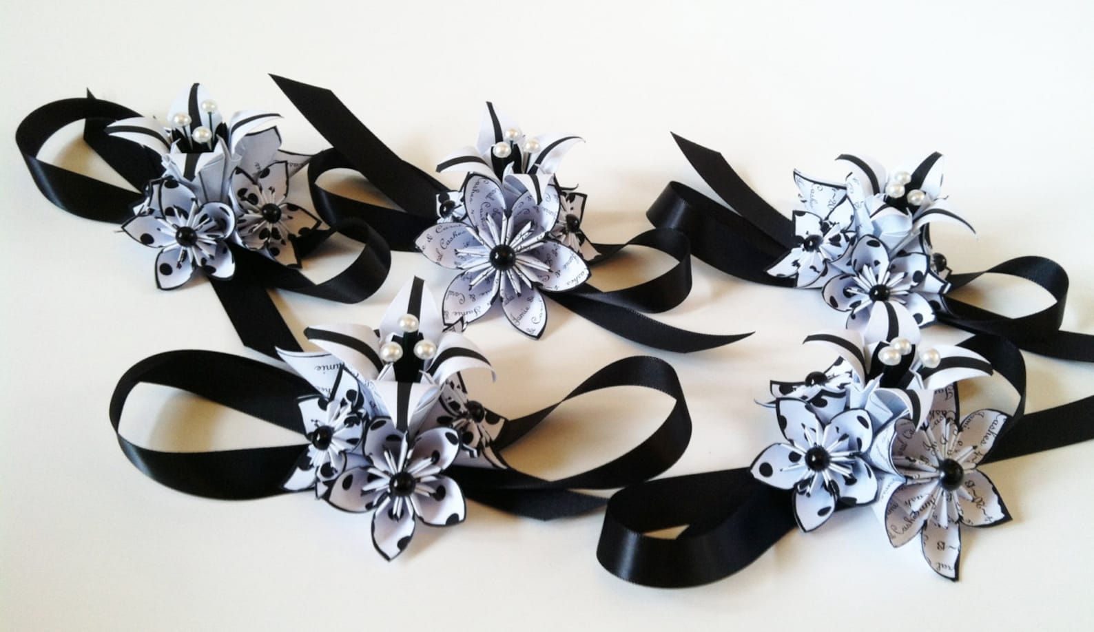Paper Flowers & Lilies Corsage: Made to Order- Handmade Origami for ...