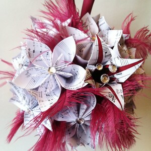 Bridal Pomander- Alternative Paper Flower Bouquet, Handmade, One of a ...