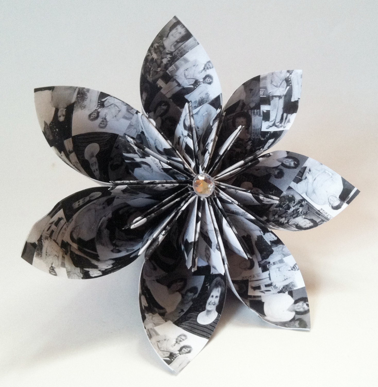 Memory Flowers set of 6 large paper flowers your family | Etsy