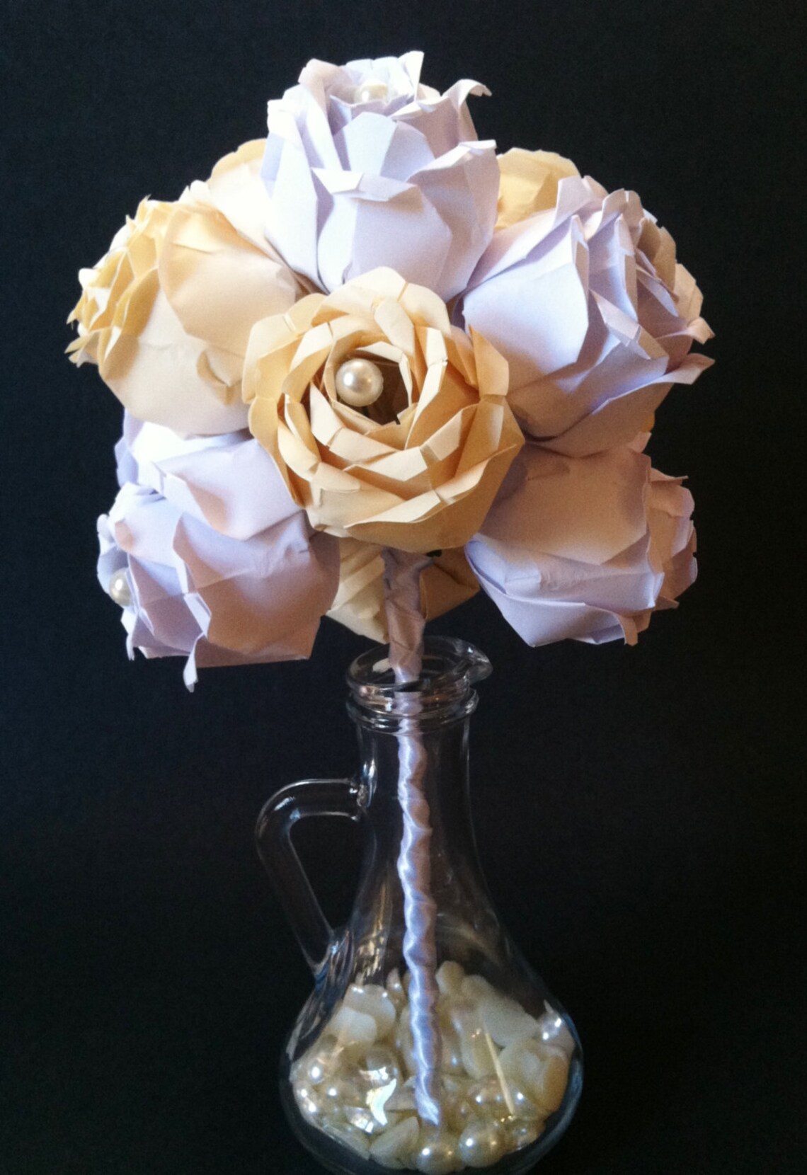 Dozen Paper Roses- 12 Custom Roses, Handmade First Anniversary Gift ...