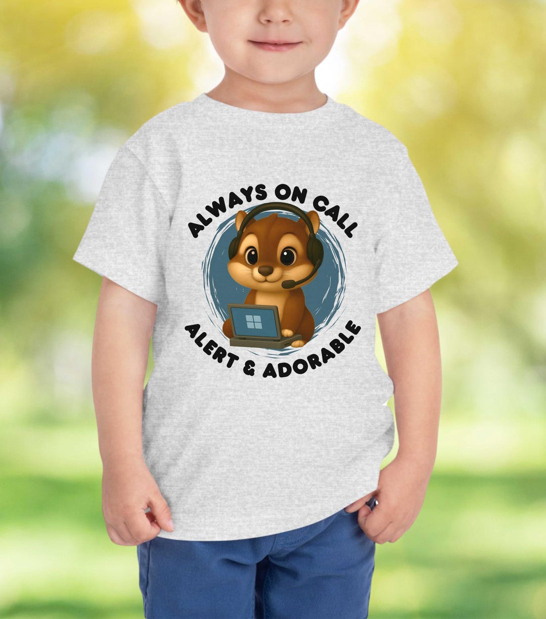 Chipmunk 911 Dispatcher Toddler Short Sleeve Tee - Cute Alert and ...