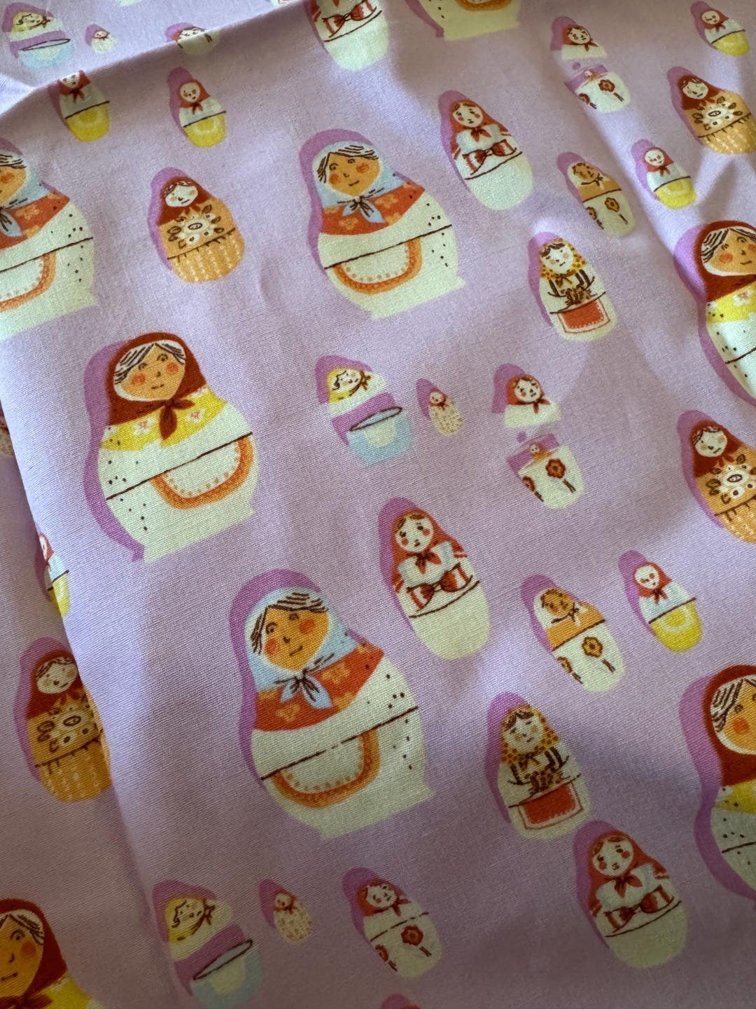 Lavender Matryoushka Heather Ross OOP HTF Quilting Cotton West Hills ...