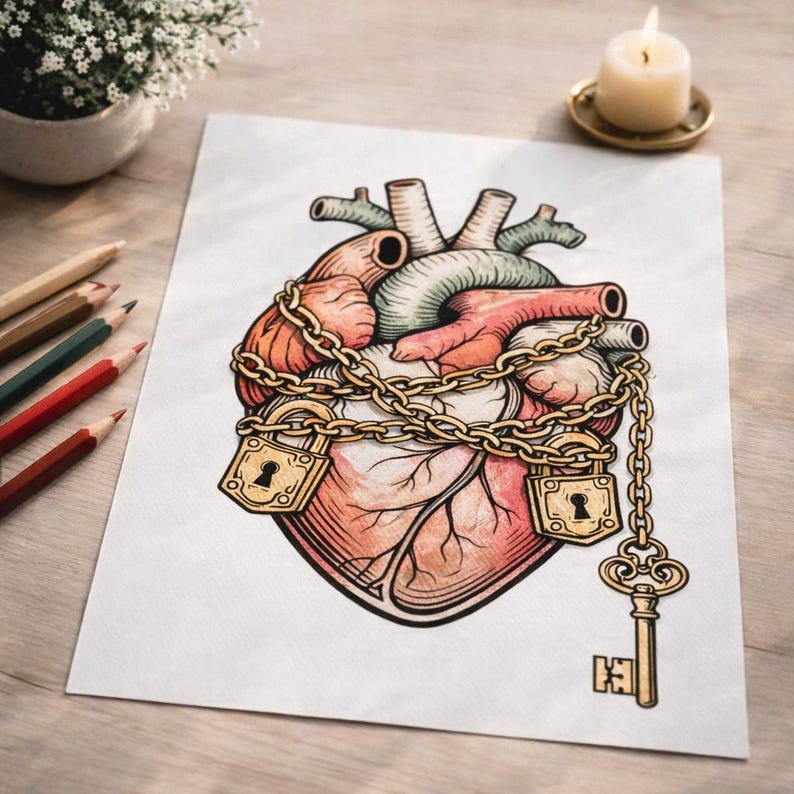 Gothic Love Coloring Book Dark Romance Printable PDF 30 Pages for ...