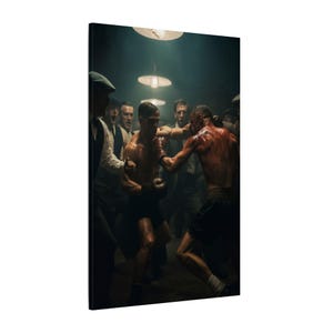Canvas | Vintage Boxing Ring - Art for Home Bar and Man Cave Decor ...