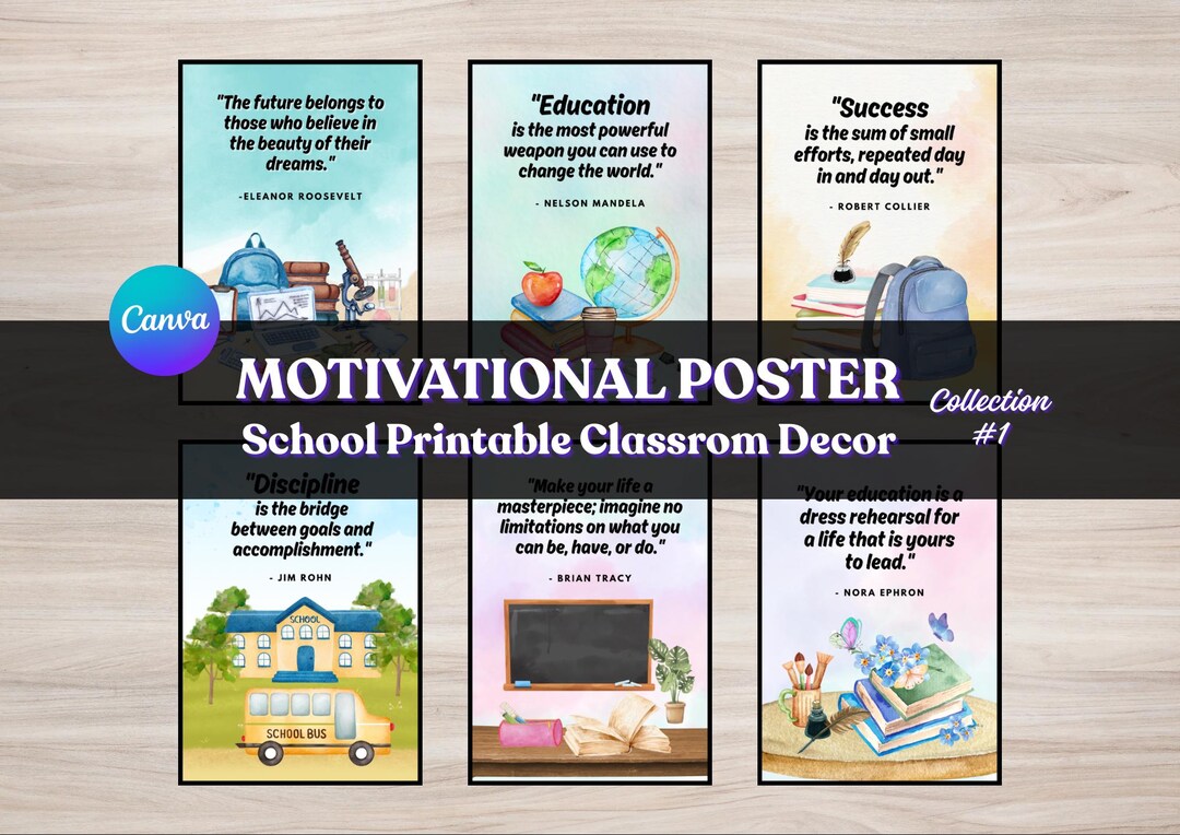 Motivational Posters for Classroom Decor - Educational Quotes Printable ...