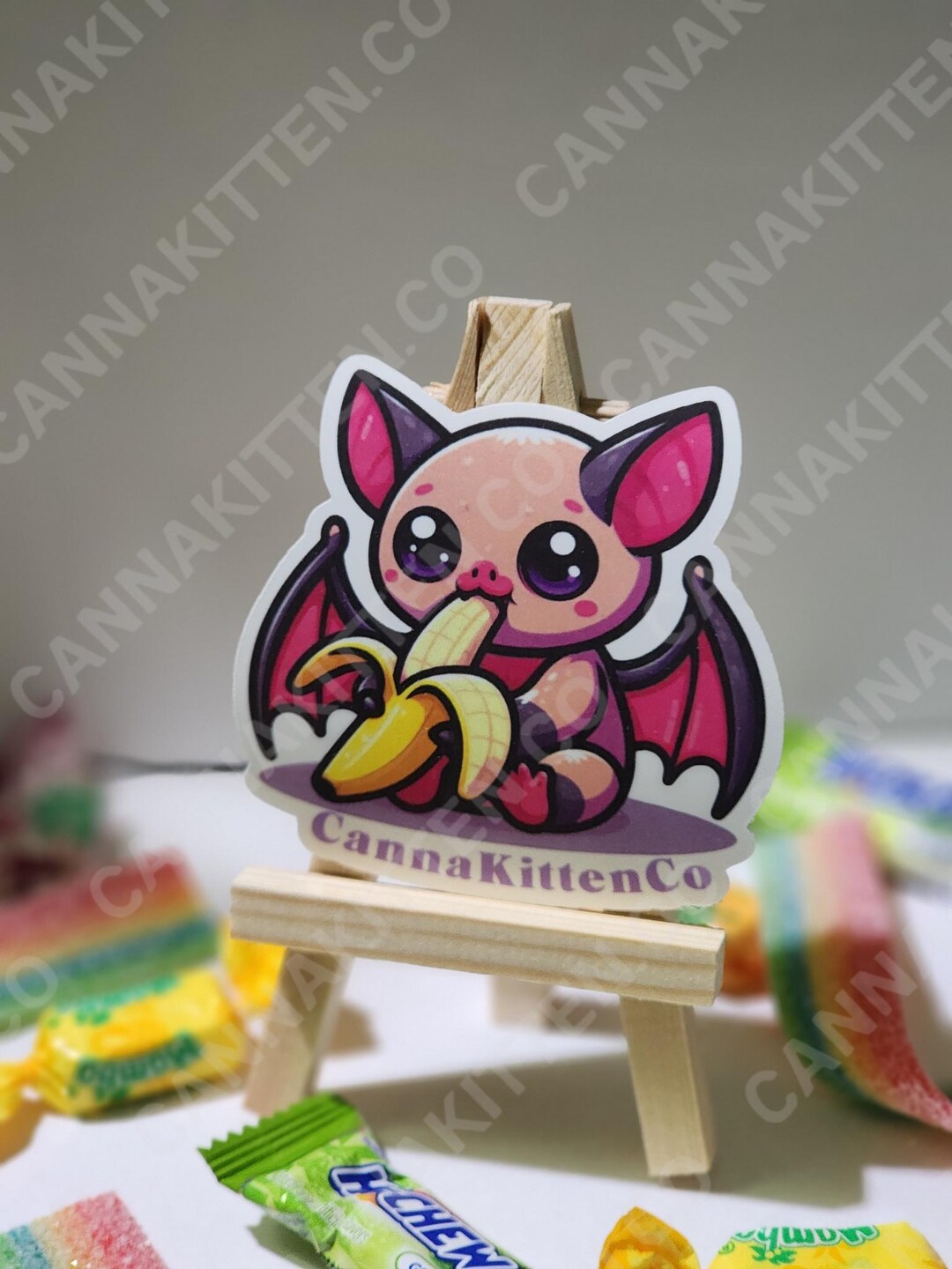 Cute Brittany Fruit Bat Sticker – Banana Loving, Spooky-sweet - Etsy