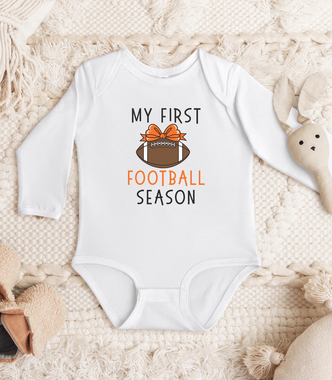 My First Football Season Girl Bodysuit, Baby Tennessee Football Outfit ...