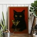 Black Cat and Martini Art Print Cute Quirky Whimsical-cocktail Art Bar ...