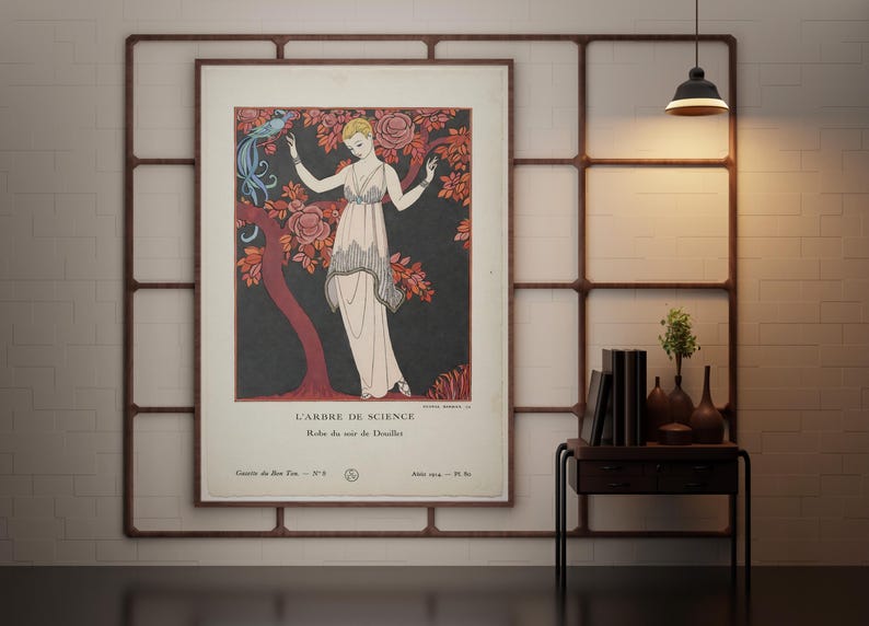 Larbre De Science George Barbier Vintage Fashion Wall Art - Etsy