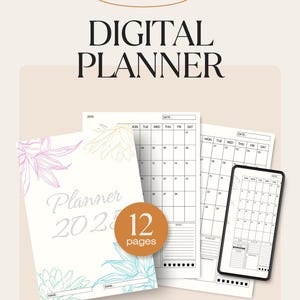 2025 Digital Planner - Floral - Etsy
