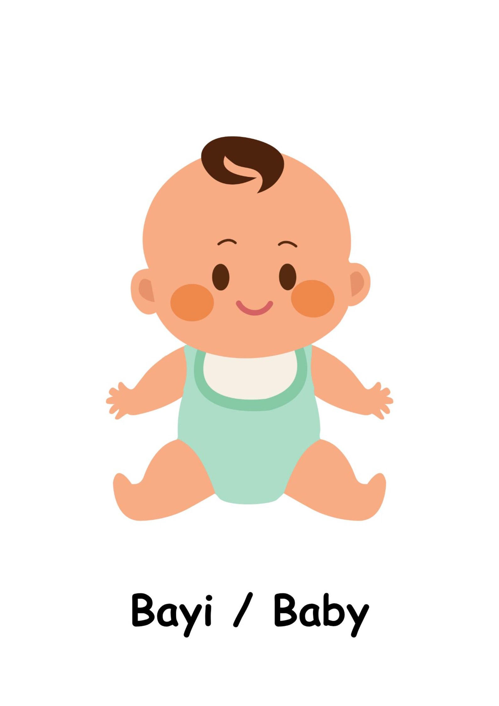 Printable Family Flashcards – Bilingual Malay & English | Cartoon Style ...