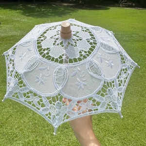 Handmade White Lace Parasol: Vintage Wedding Umbrella, Cosplay Prop - Etsy