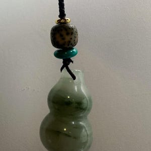 Tianshan Jade Gourd Keychain: Bodhi Seed & Turquoise Feng Shui Charm - Etsy