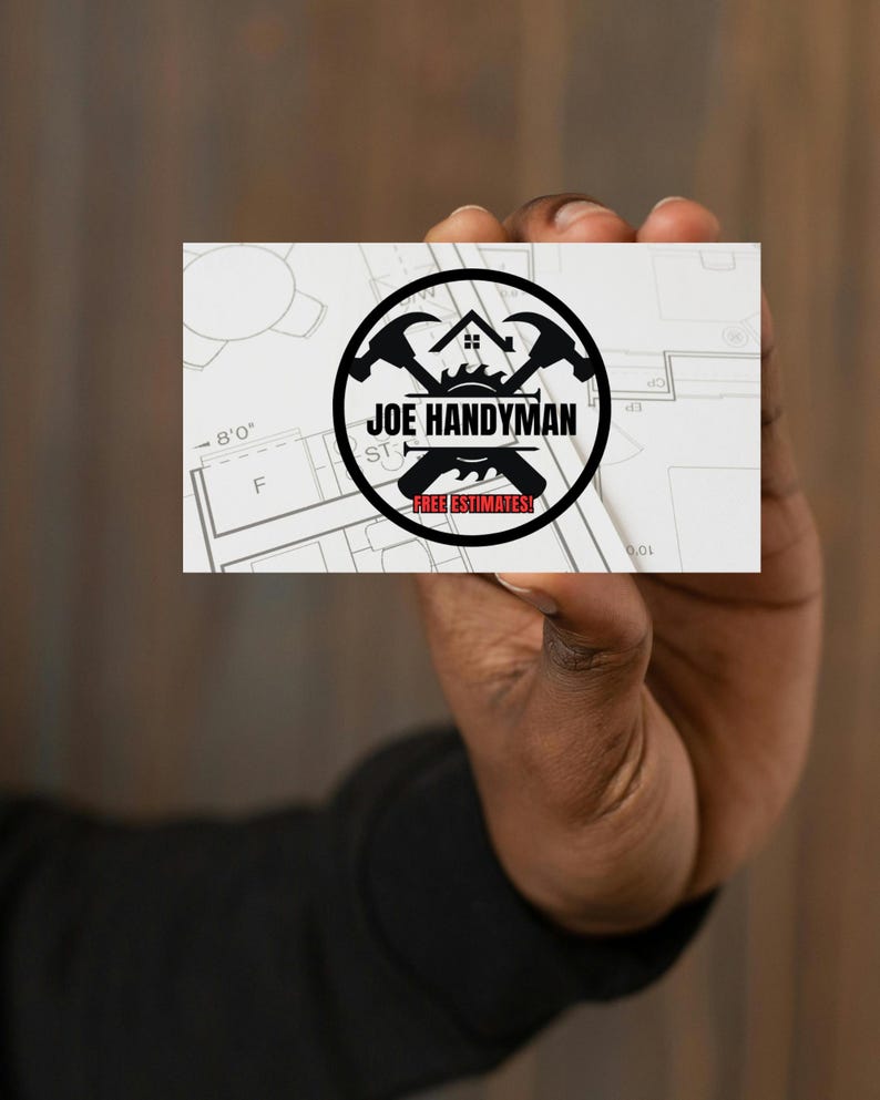 Editable Handyman Business Card Template | Construction, Repair ...