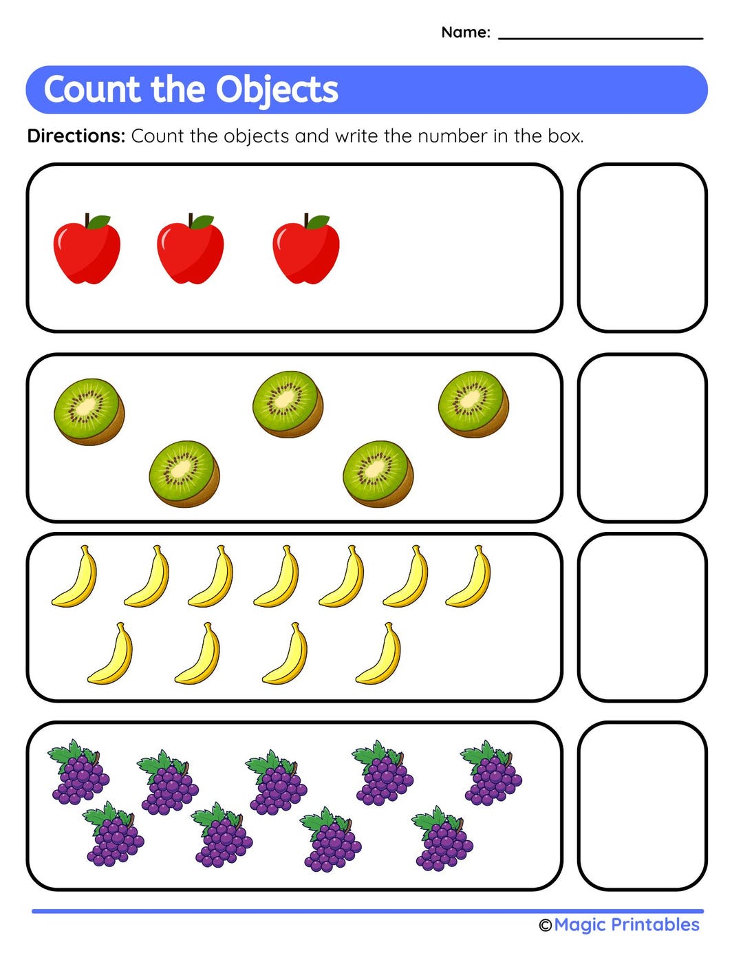 Counting 1-20 Worksheets: Preschool Kindergarten Math (printable PDF ...