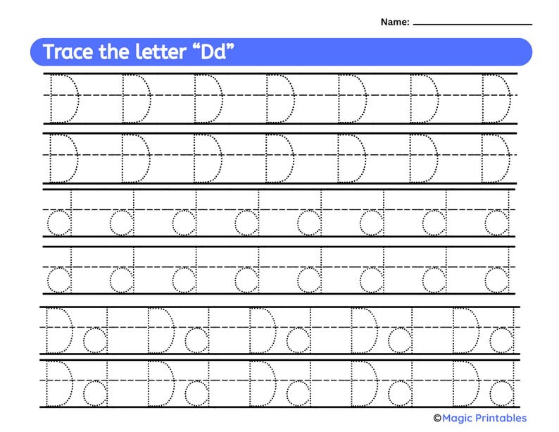 Alphabet Tracing Worksheets: Handwriting Practice A-Z (PDF Download) - Etsy