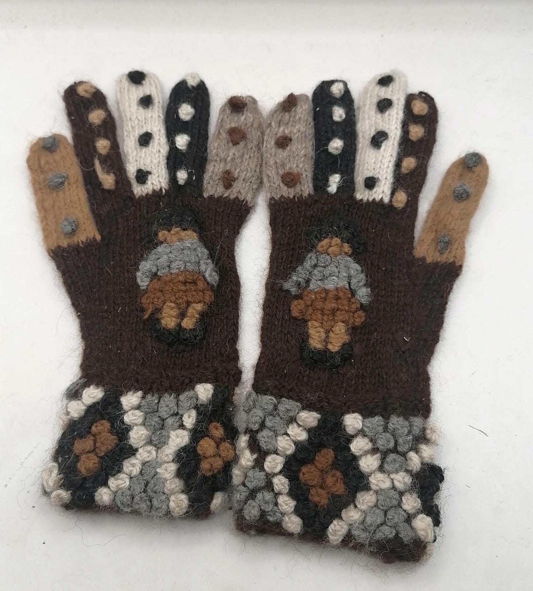 Women's Warm Winter Wool Knit Gloves - Etsy