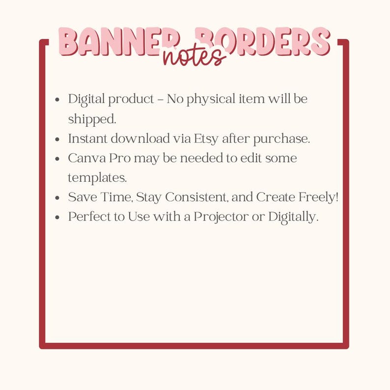 Editable Banner Border Templates: Digital Layout for Canva Artists ...