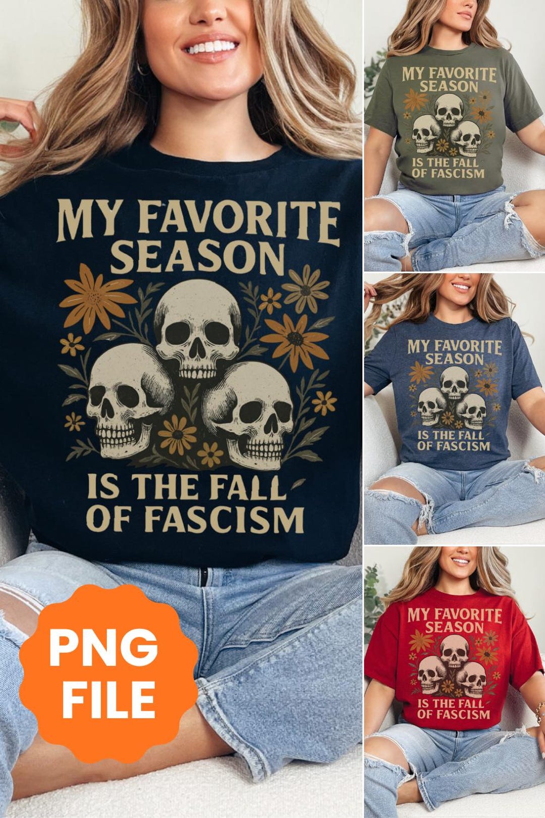 Fall of Fascism PNG, Halloween Skull Design (digital Download) - Etsy