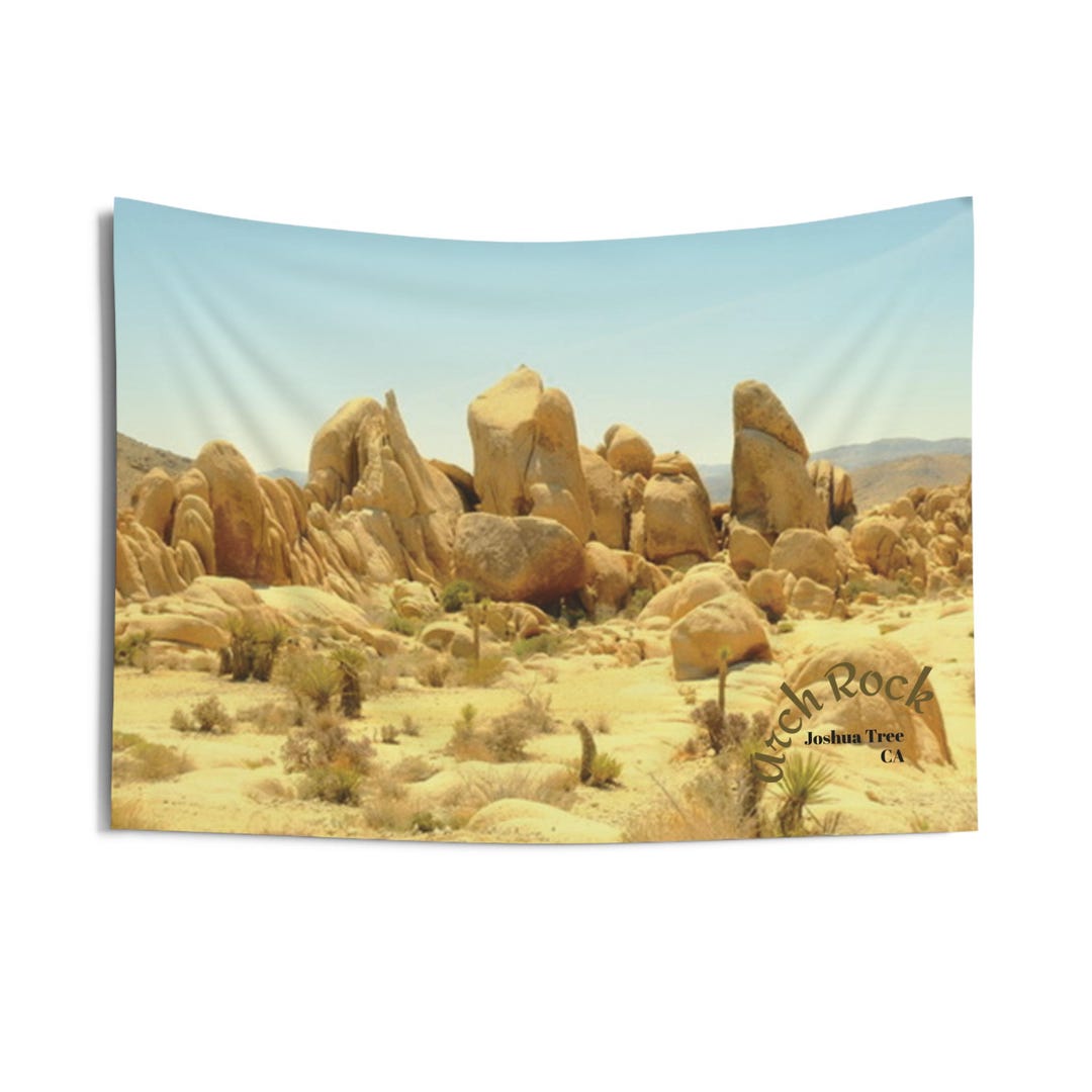 Desert Oasis, Arch Rock at Joshua Tree Wall Tapestry - Boho Decor ...