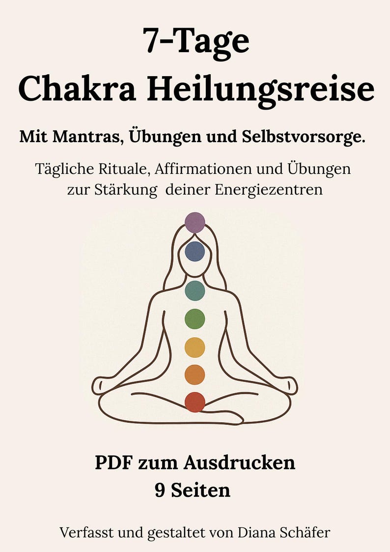 7-day Chakra Healing Journey – Printable PDF | With Mantras, Exercises ...