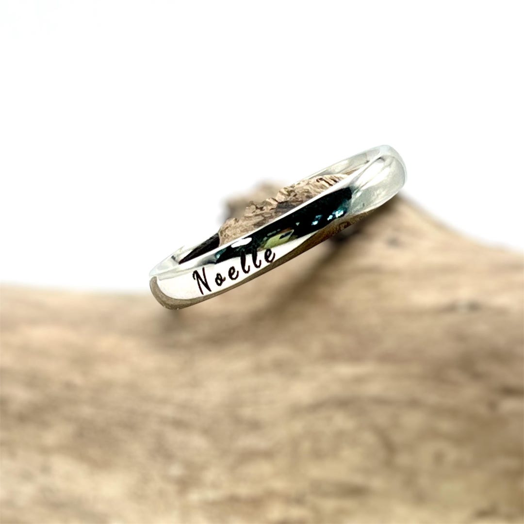 Personalized Engraved Ring – Custom Stainless Steel Band in Silver ...